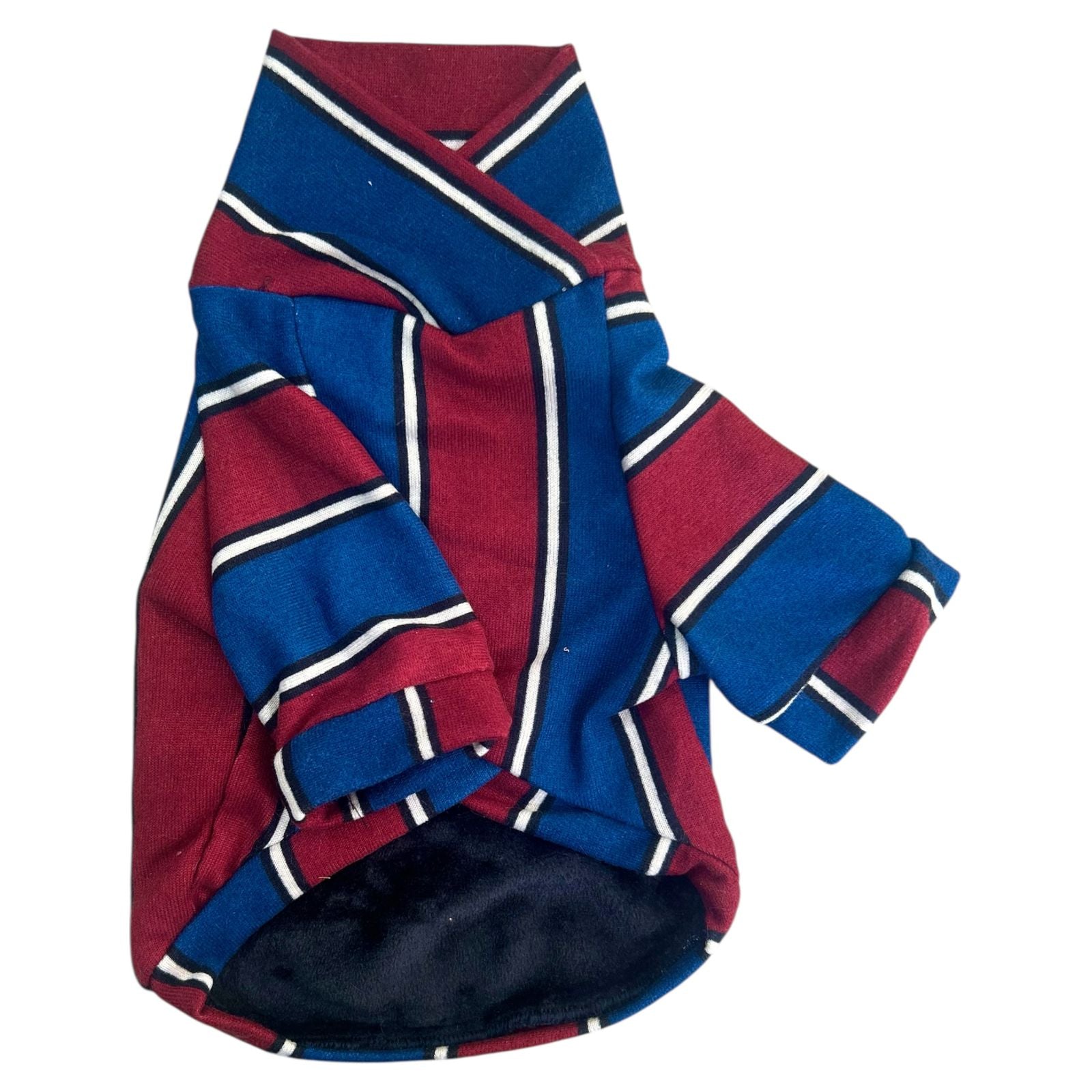 🧣 Suéter Cambridge Azul & vino – Colección Invierno 2025 – Zona de Perros